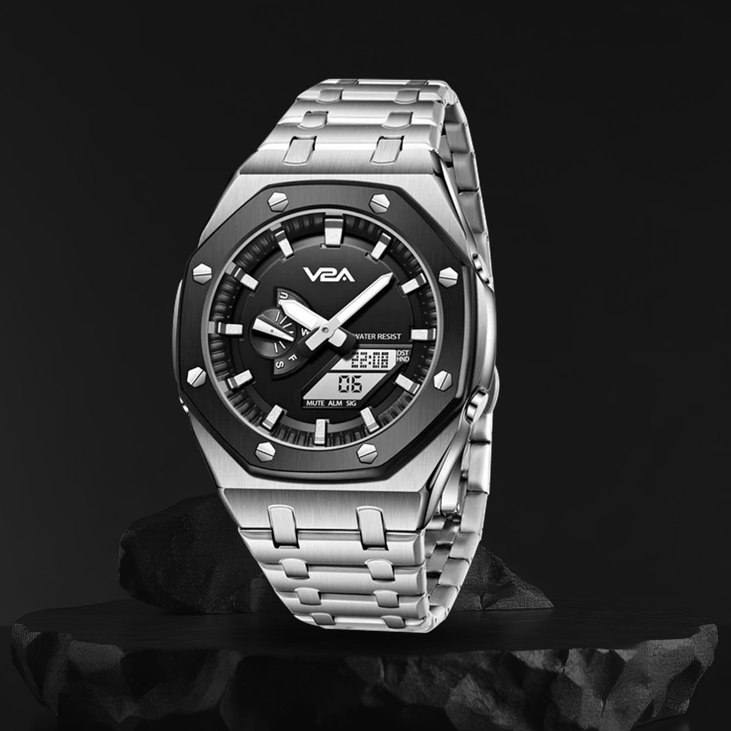 Allure Octagonal Screw Case Men's Watch – v2awatches